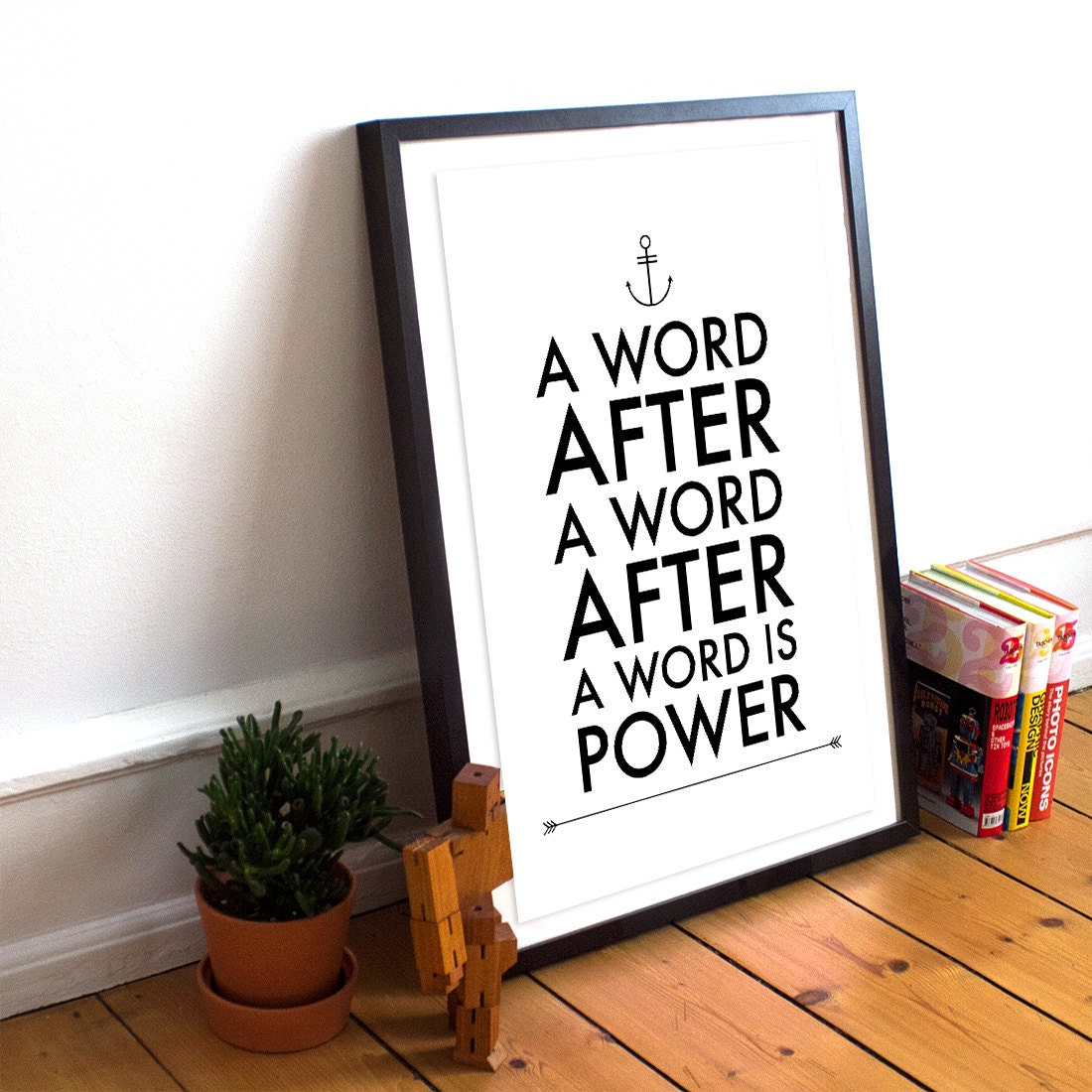 A Word After A Word is Power Printable Poster Inspirational Quote ...