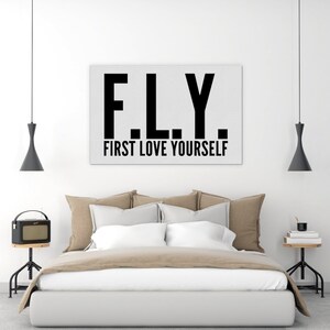 First Love Yourself FLY Printable Poster Inspirational - Etsy