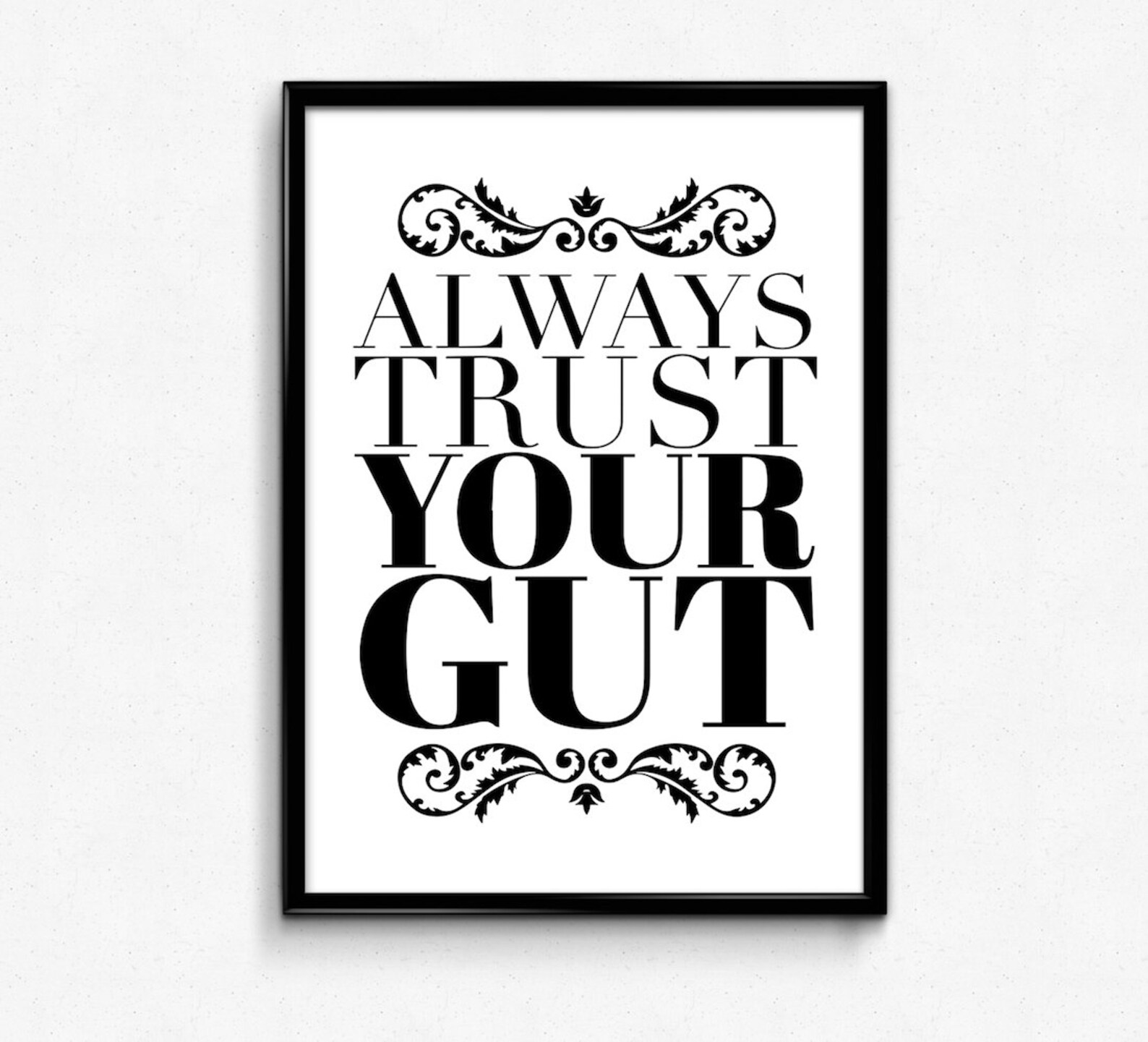 Always Trust Your Gut Printable Poster Inspirational Quote Digital ...