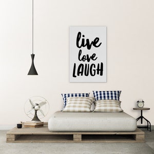 Live Love Laugh Printable Poster Inspirational Quote - Etsy