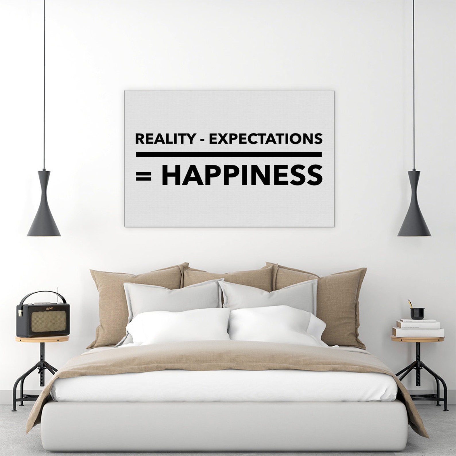 Reality Minus Expectations Equals Happiness Printable Poster ...