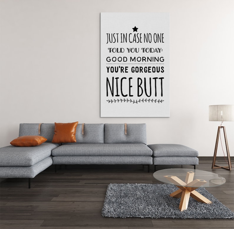 Good Morning You're Gorgeous Nice Butt Printable Poster - Etsy