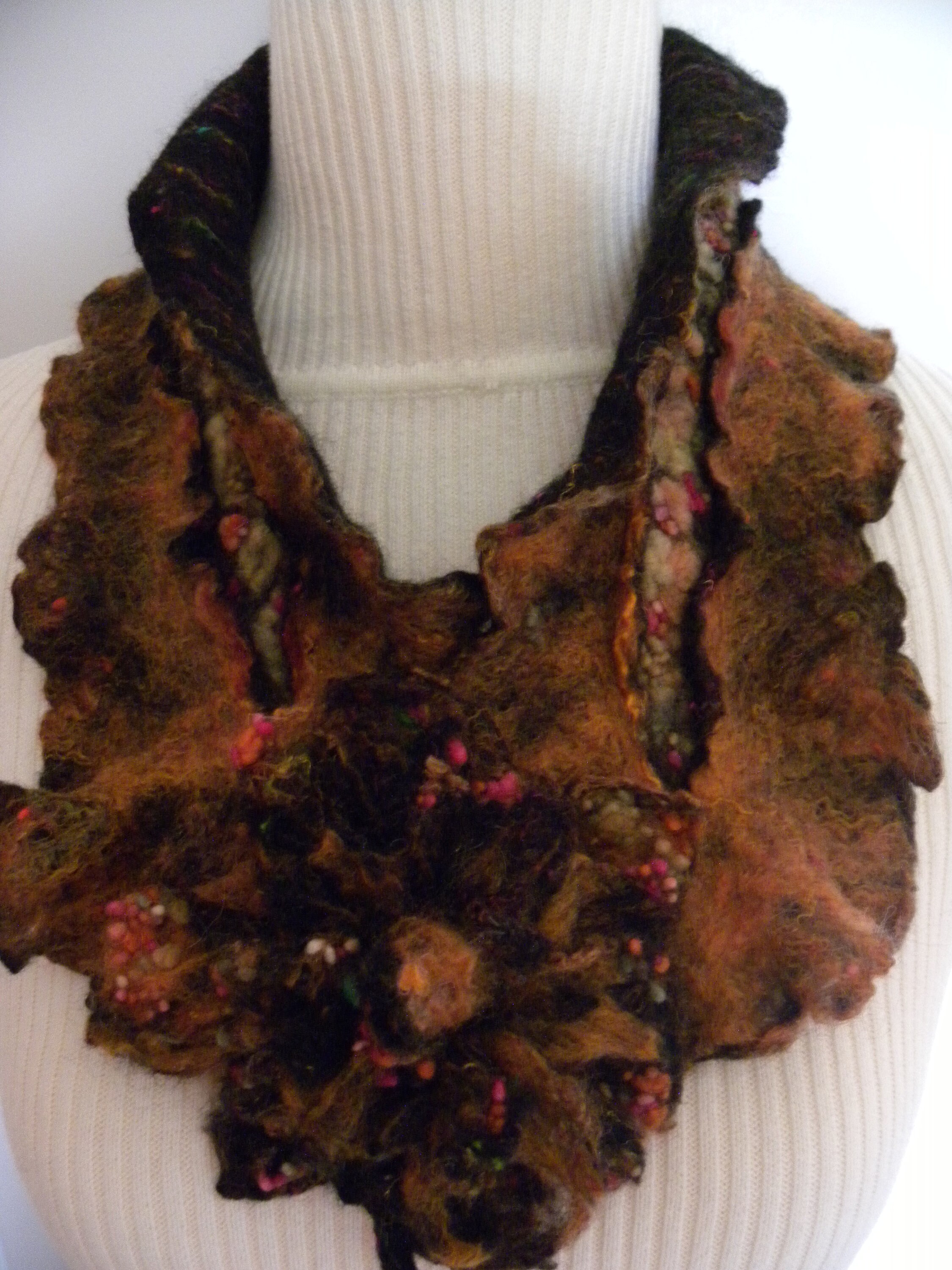 Handmade Craft Wool Collar Flower Collar Sweather Collar Wool - Etsy