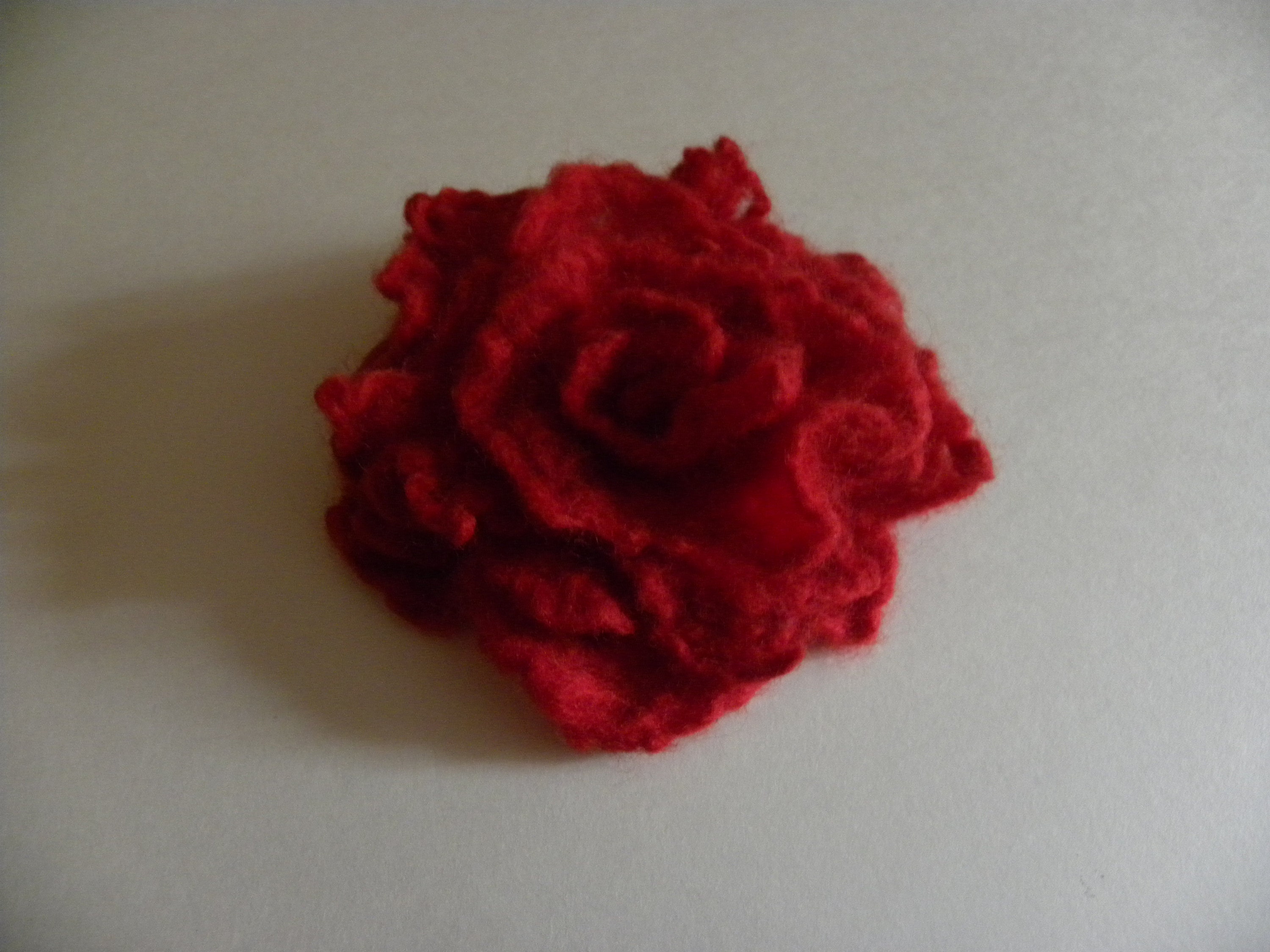 Lovely Red Rose Wool Rose Handmade Rose Wet Felt Rose Vegan - Etsy