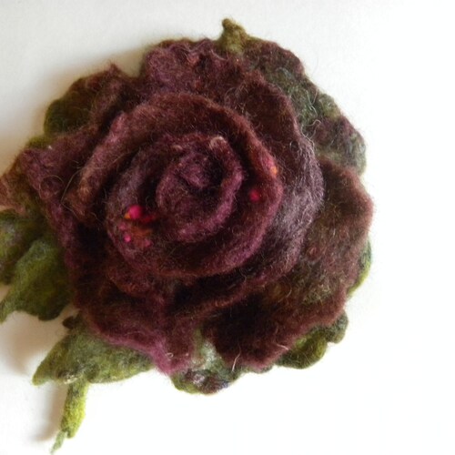 Hand Made Wool Rose Flower Handmade Rose Wet Felt Rose Soft - Etsy