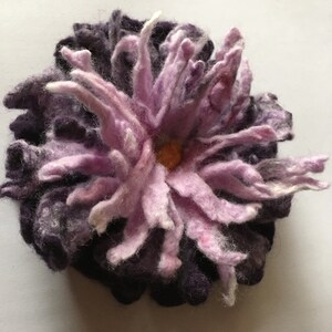 Hand Made Wool Flower Handmade Wet Felt Brooch Soft Sweater Pin Rose ...