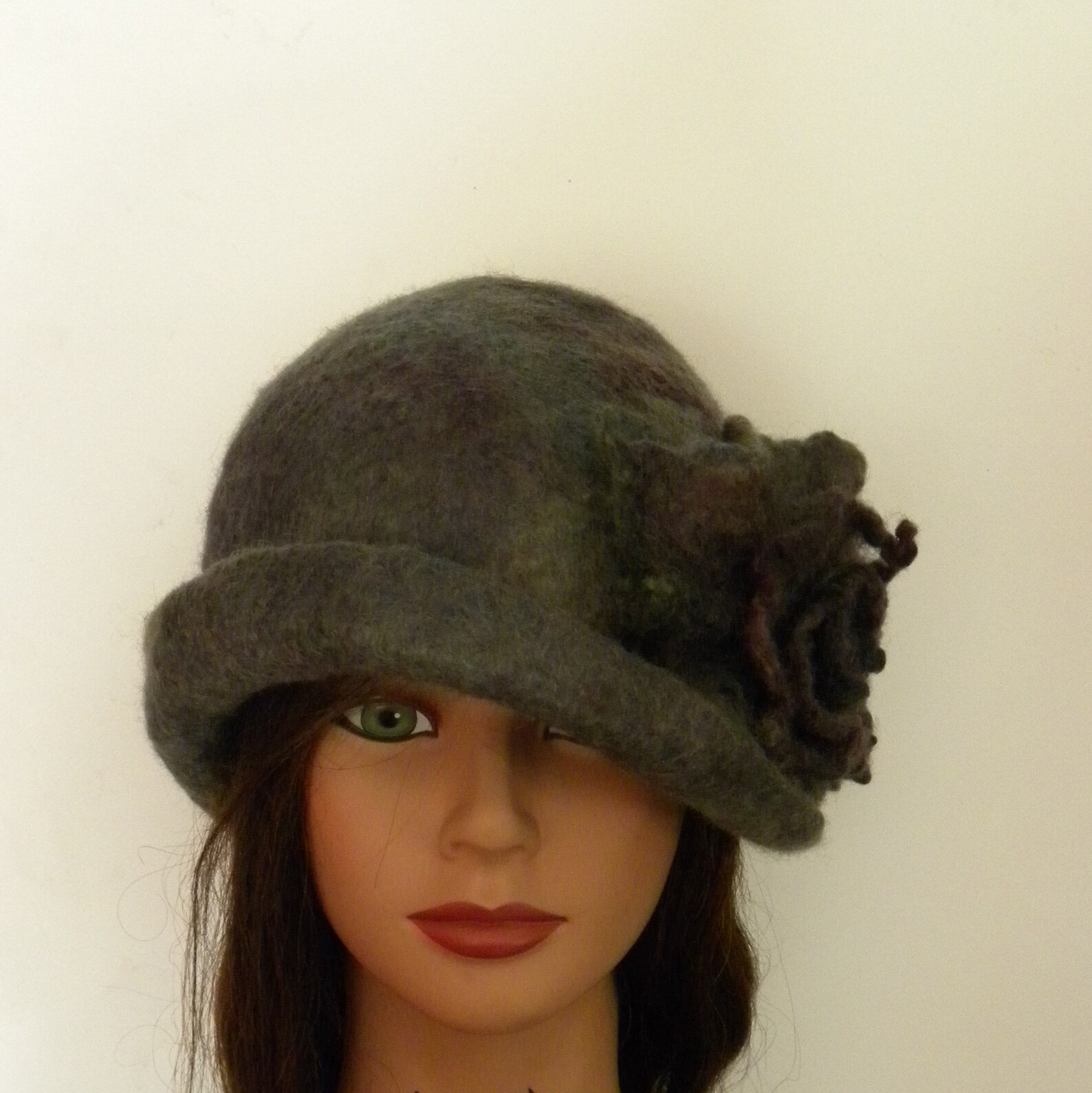 Handmade Hat Wet Felted Hat Rose Hat Flower Hat Boho Hat | Etsy