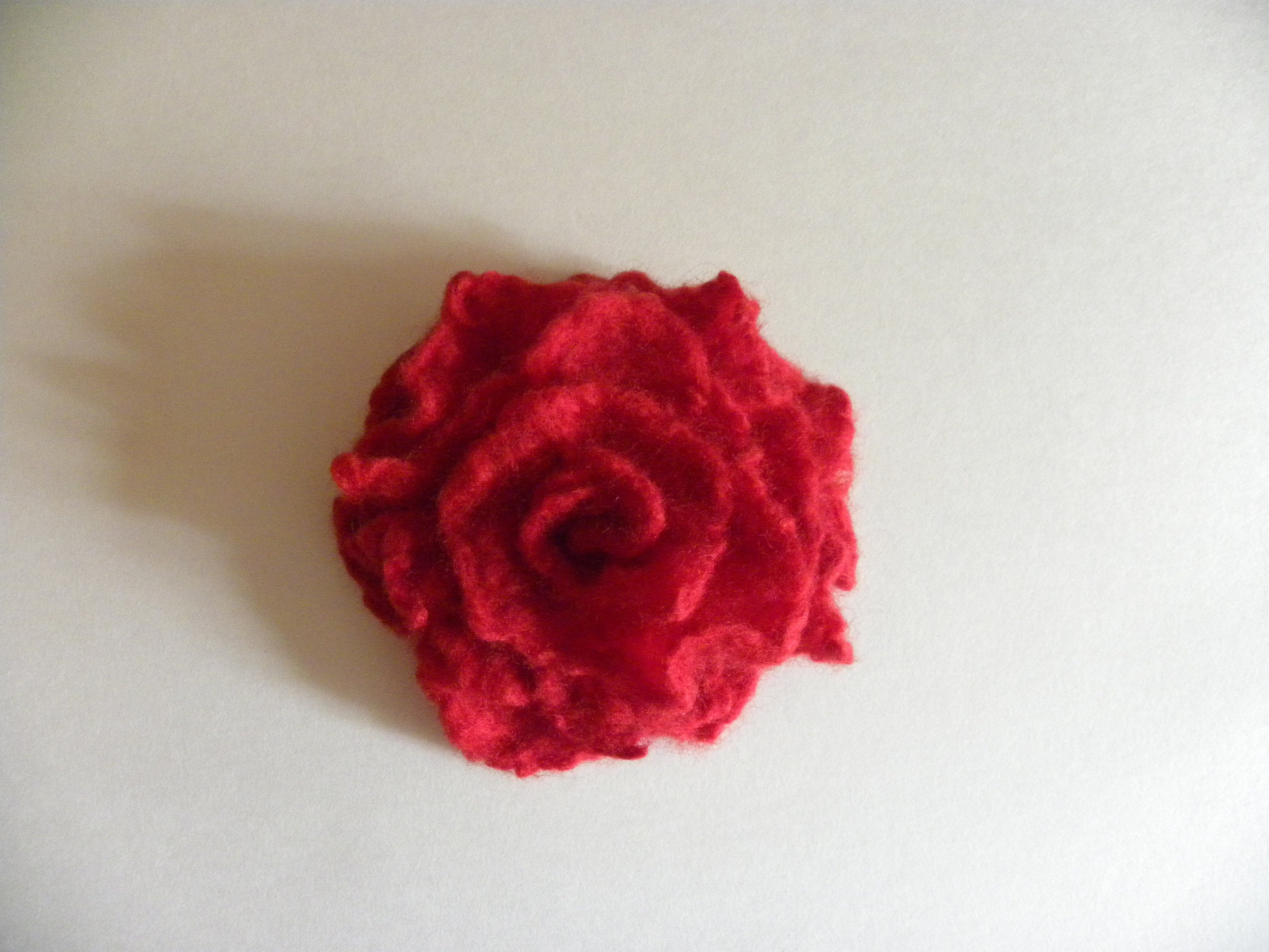 Lovely Red Rose Wool Rose Handmade Rose Wet Felt Rose Vegan - Etsy