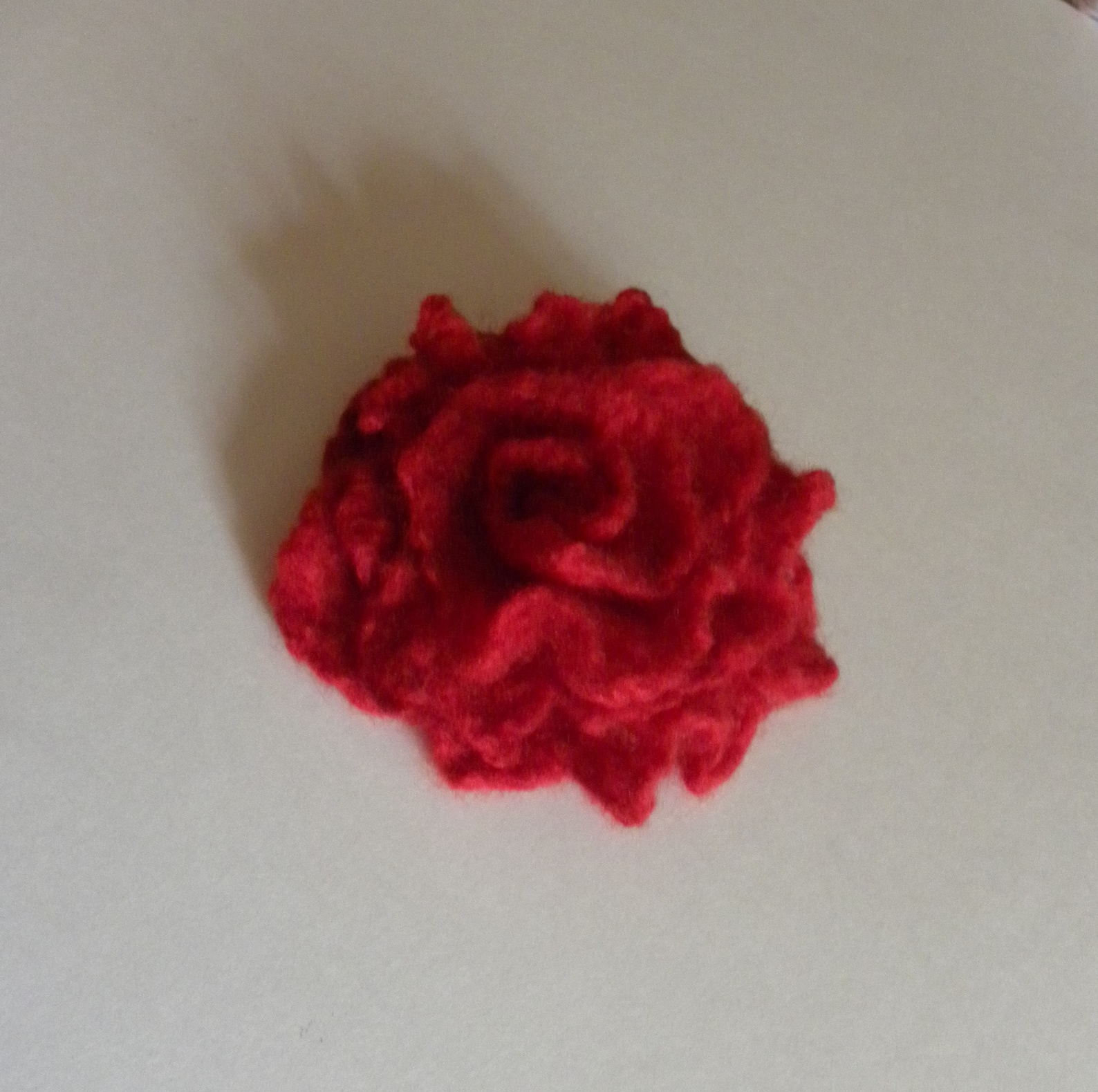 Lovely Red Rose Wool Rose Handmade Rose Wet Felt Rose Vegan | Etsy