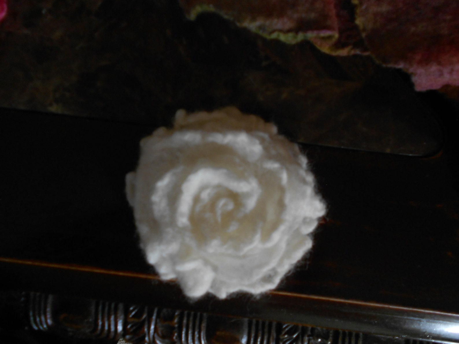 Lovely Whiterose Wool Rose Handmade Rose Wet Felt Rose Vegan - Etsy
