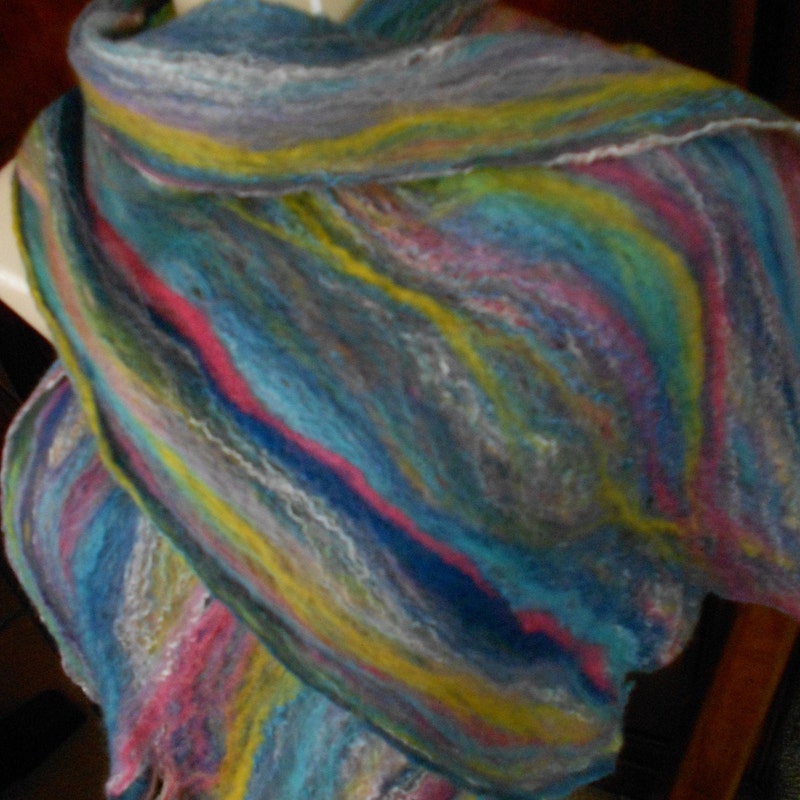 Cobweb Felted Scarf - Etsy