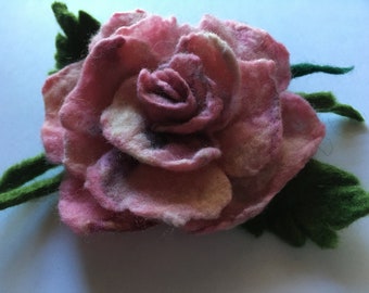 Hand Made Wool Rose Flower Handmade Rose Wet Felt Rose Soft - Etsy