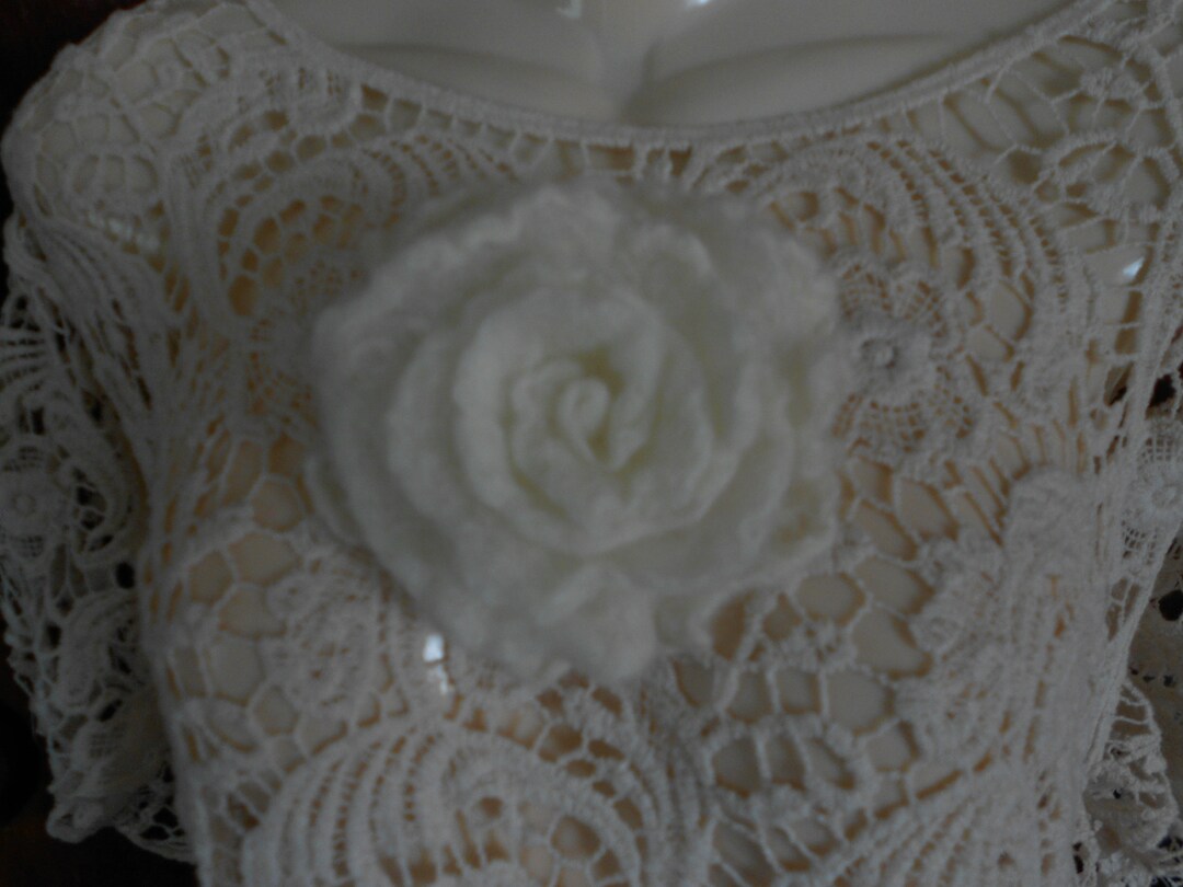Lovely Whiterose Wool Rose Handmade Rose Wet Felt Rose Vegan - Etsy