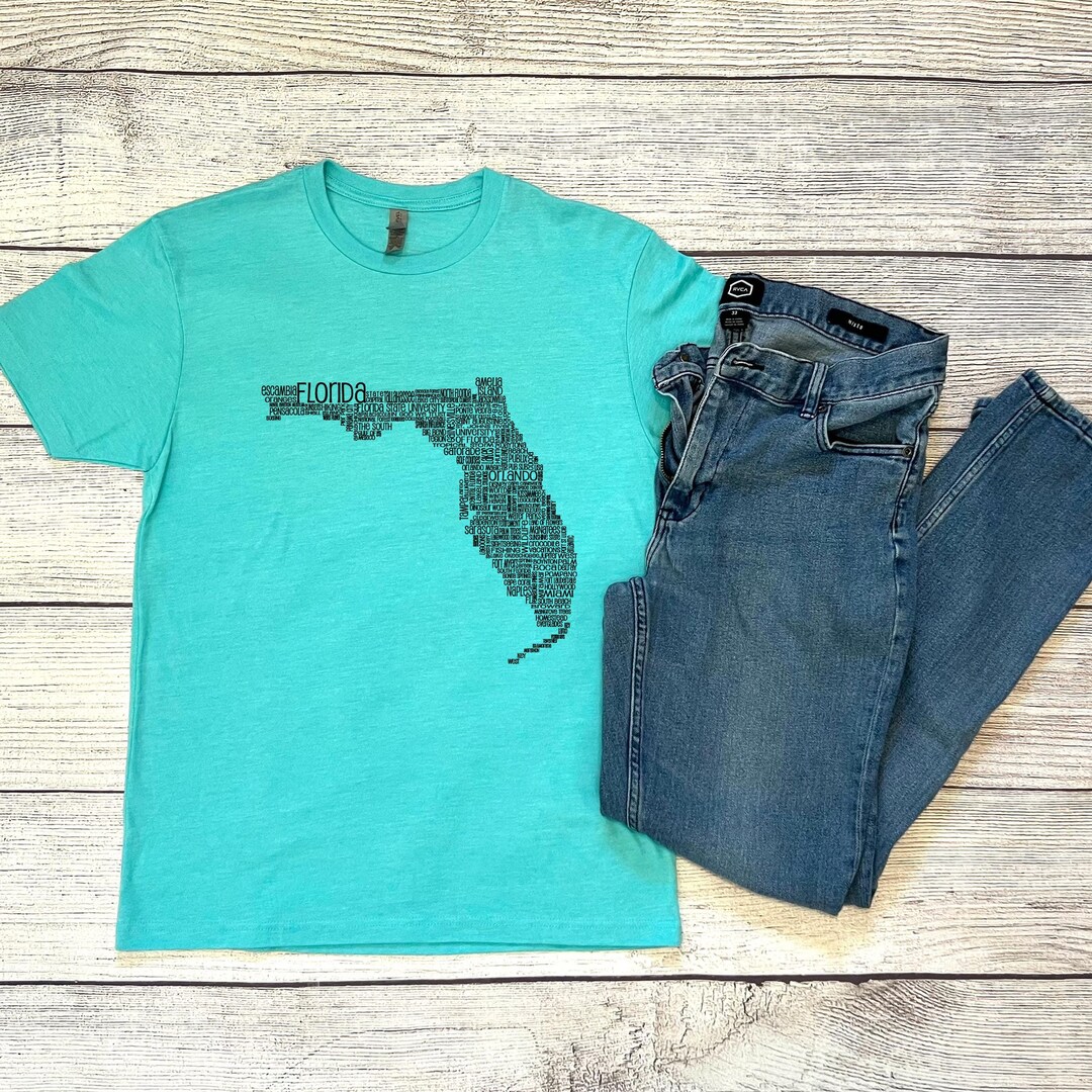 Unisex Florida T Shirt, Map of Florida Shirt, Florida Pride Shirt ...