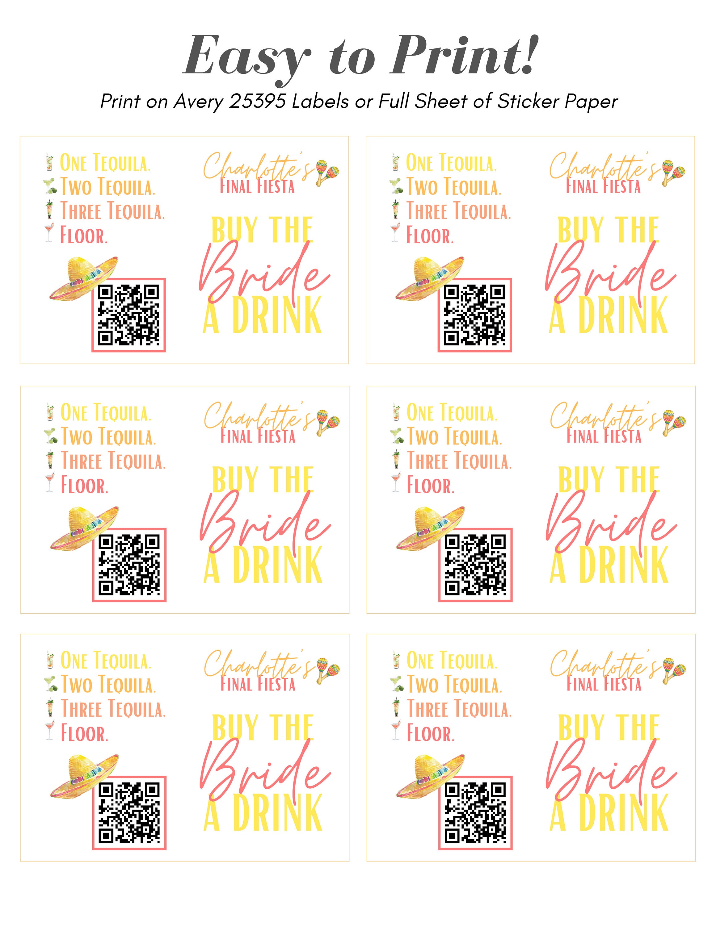 Bachelorette Qr Code Template