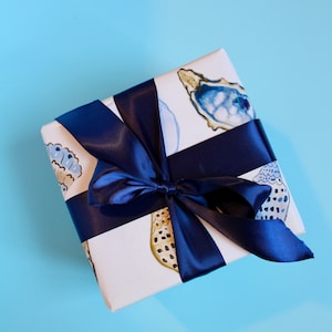 Sea Shell Beach Theme Wrapping Paper, Summer Gift Wrapping, Nautical ...