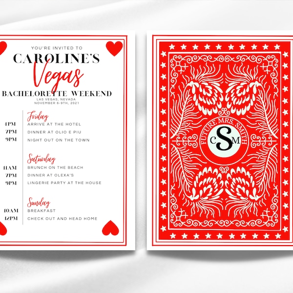 Playing Card Invite - Etsy