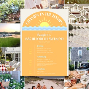 Hamptons Beach Bachelorette Invitation Template | Champs in the Hamps ...