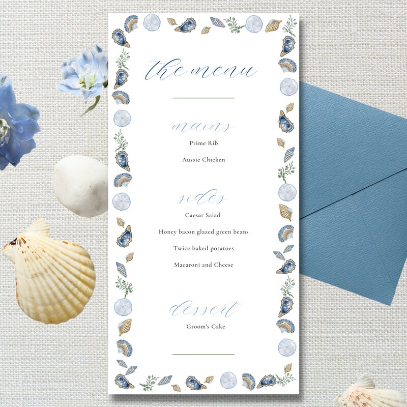 Watercolor Wedding Menu - Etsy