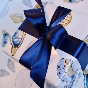 Sea Shell Beach Theme Wrapping Paper, Summer Gift Wrapping, Nautical ...