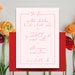 Pink and Red Script Dinner Menu, Modern Bold Wedding Menu, Customizable ...