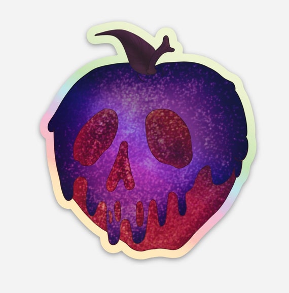 Holographic Poison Apple Sticker - Etsy