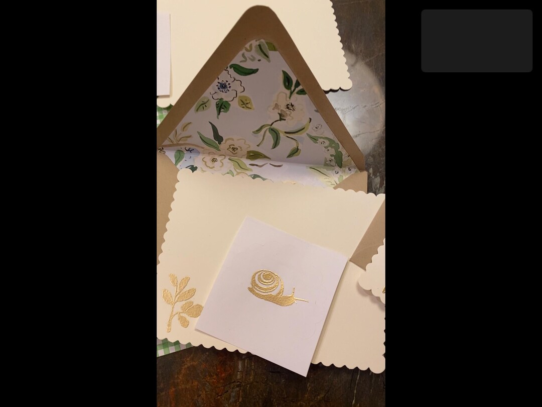 Set of Six Cards With Beautiful Floral Liner Paper! - Etsy