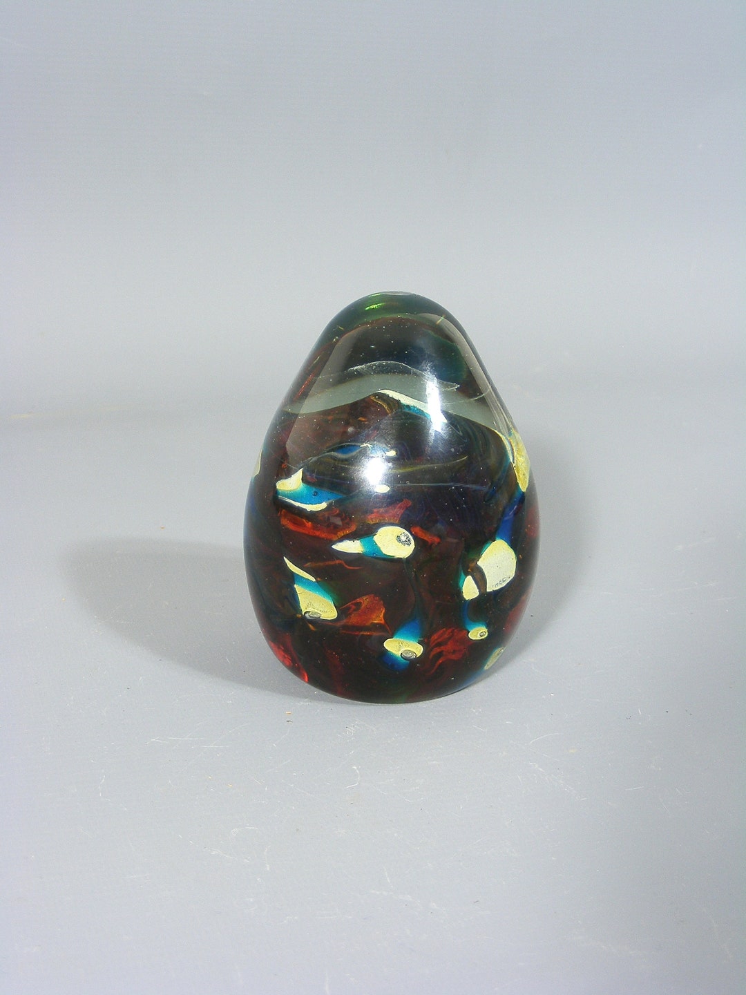 Vintage Mdina Paperweight, Egg Paperweight, Mdina Glass, Signed Mdina ...