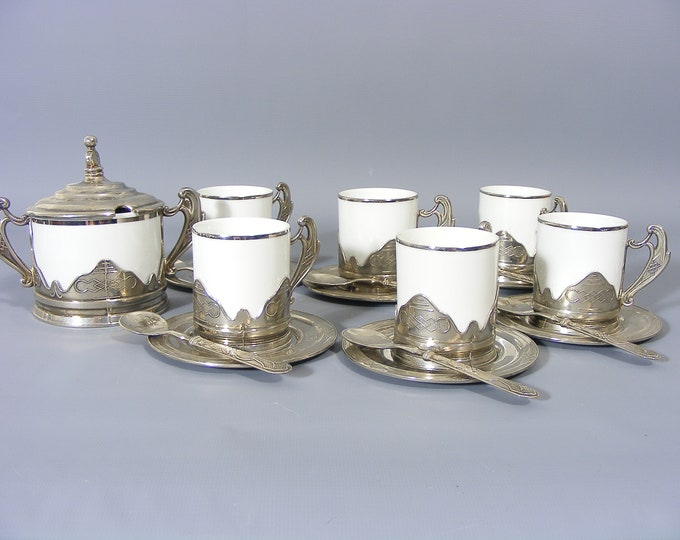 Vintage Italian Espresso Coffee Set, Italian Monopoli IPA Coffee Set ...
