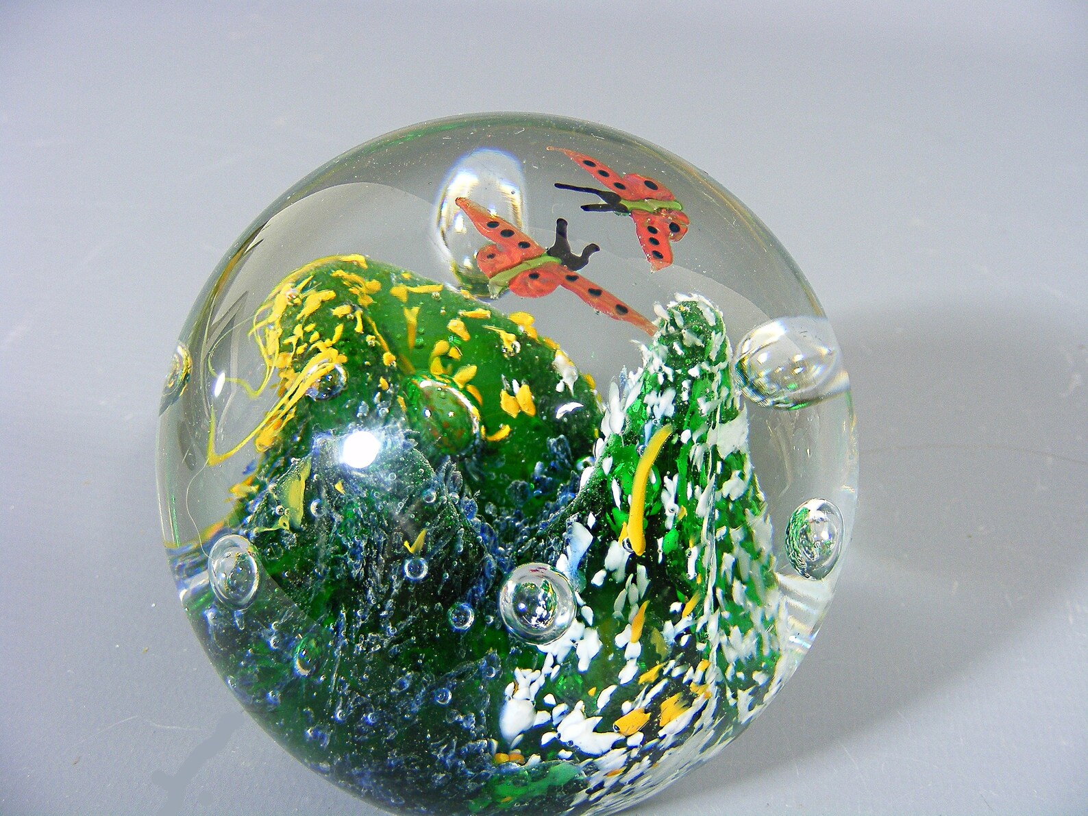 Vintage Butterfly Paperweight Glass Paperweight Art Glass | Etsy UK