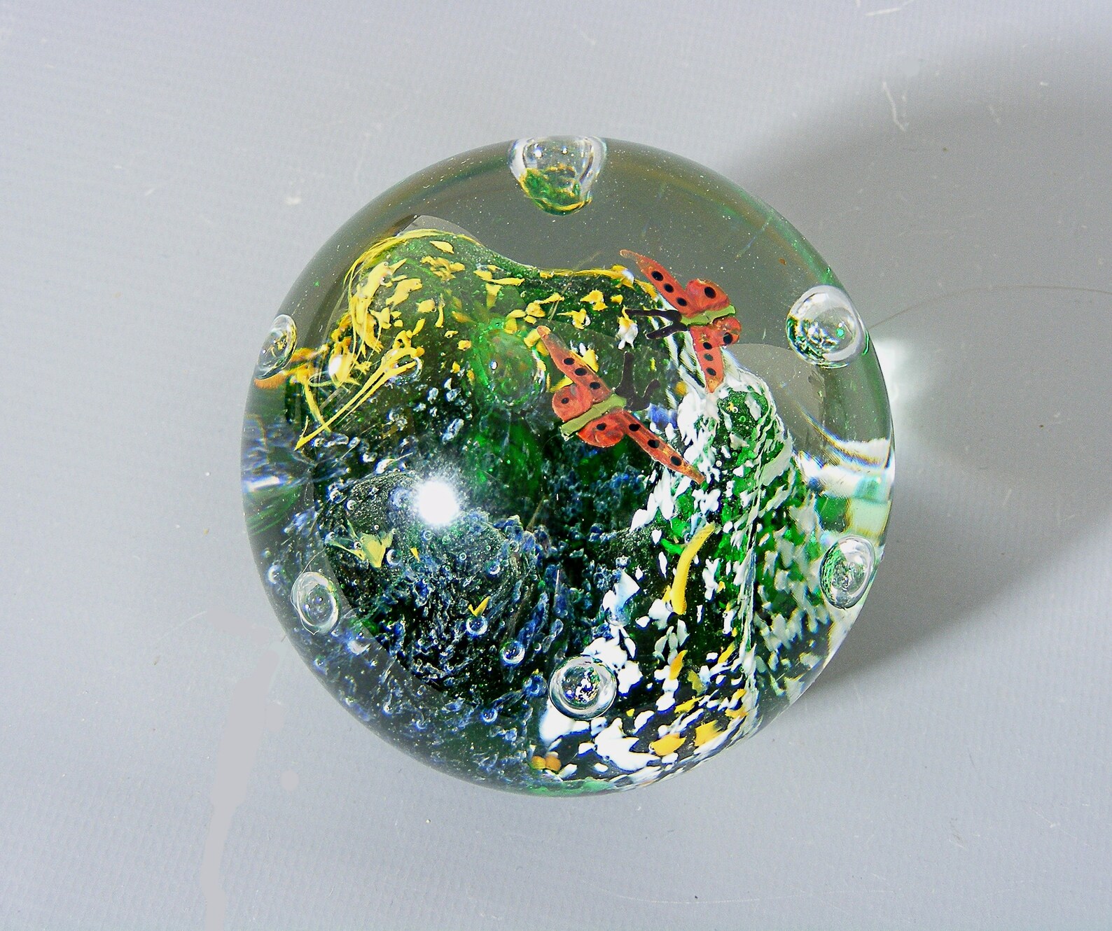 Vintage Butterfly Paperweight Glass Paperweight Art Glass - Etsy UK