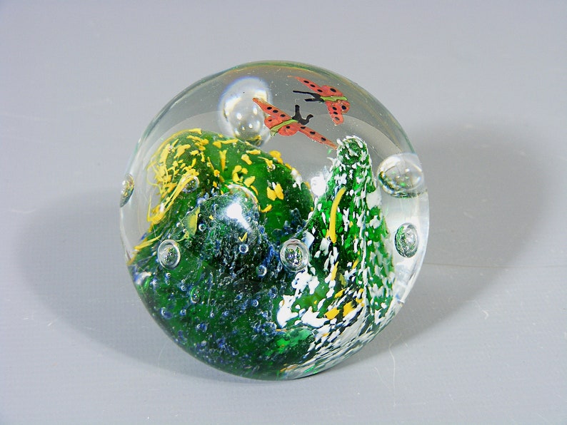 Vintage Butterfly Paperweight Glass Paperweight Art Glass - Etsy UK