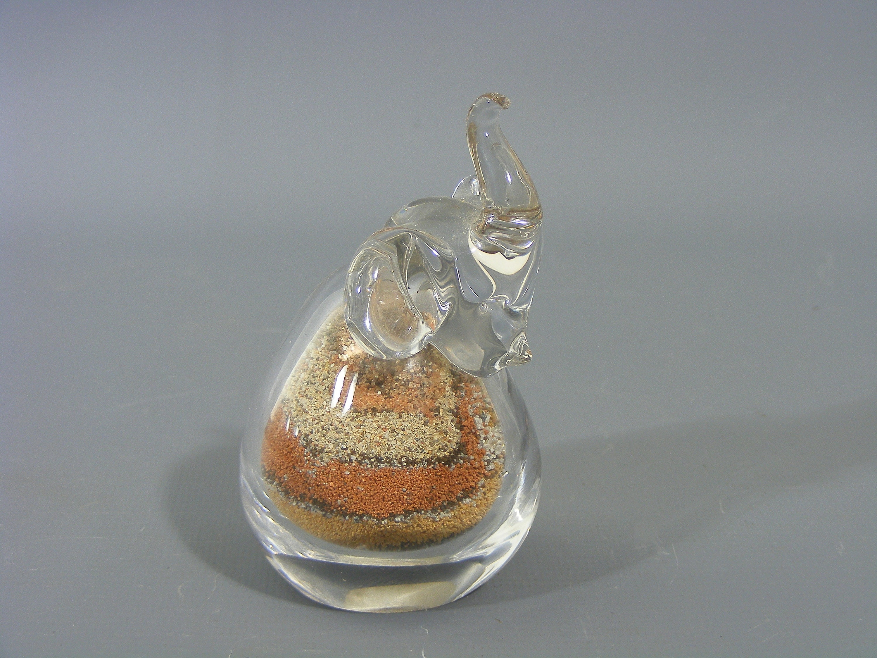 Vintage Sand Filled Glass Elephant Paperweight Glass Elephant | Etsy
