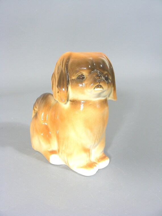 Sculpture Dog Pekingese.Leningrad porcelain factory.Vintage Porcelain ...