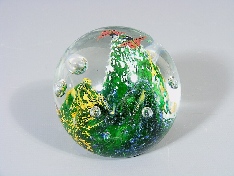 Vintage Butterfly Paperweight Glass Paperweight Art Glass - Etsy UK