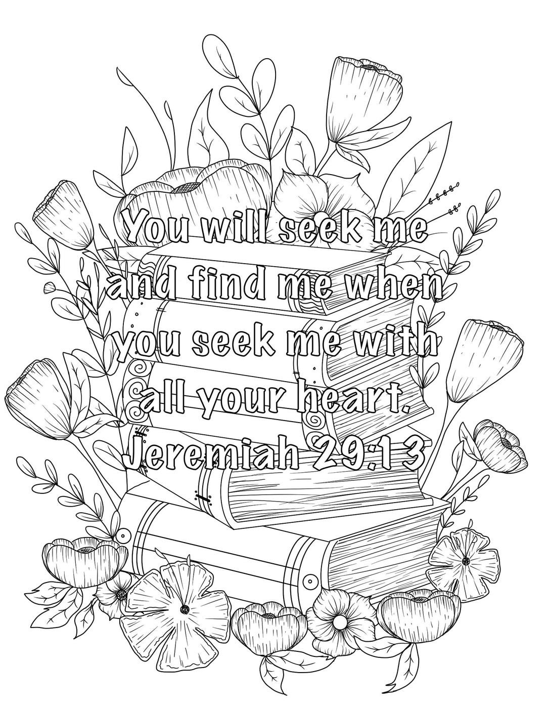Hand-drawn Bible Coloring Page – Galatians 5:22-23 - Etsy
