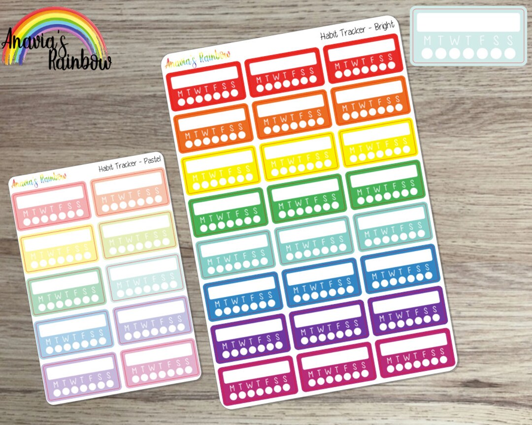 Habit Tracker Planner Stickers - Etsy