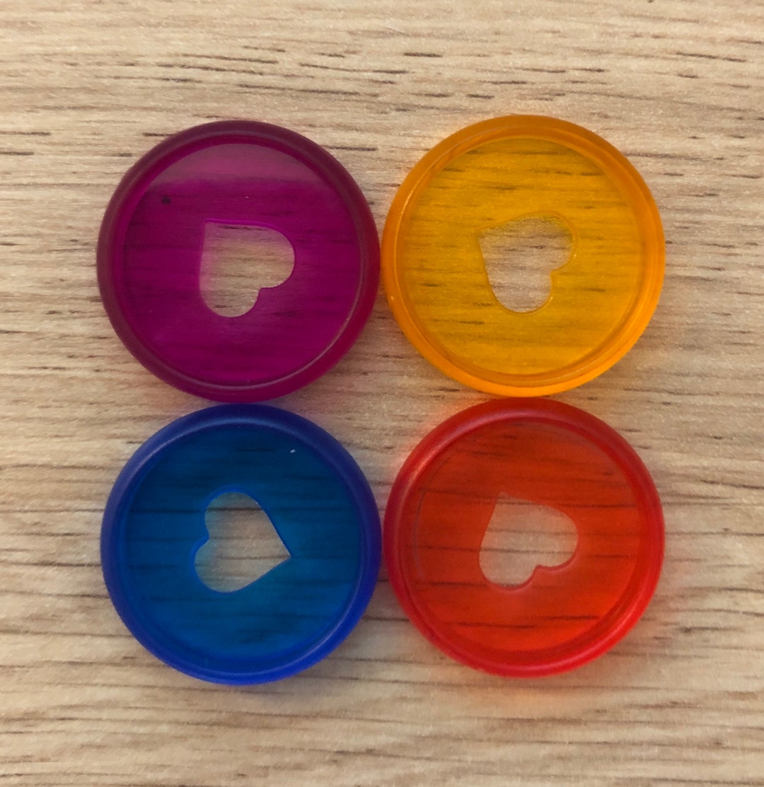 Disc Planner Discs 28mm With Heart Cut Out - You Choose Your Colours ...