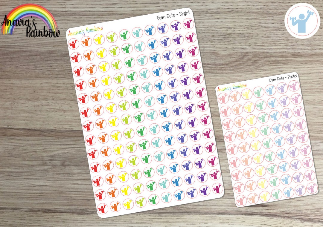 Gym Dot Planner Stickers - Etsy