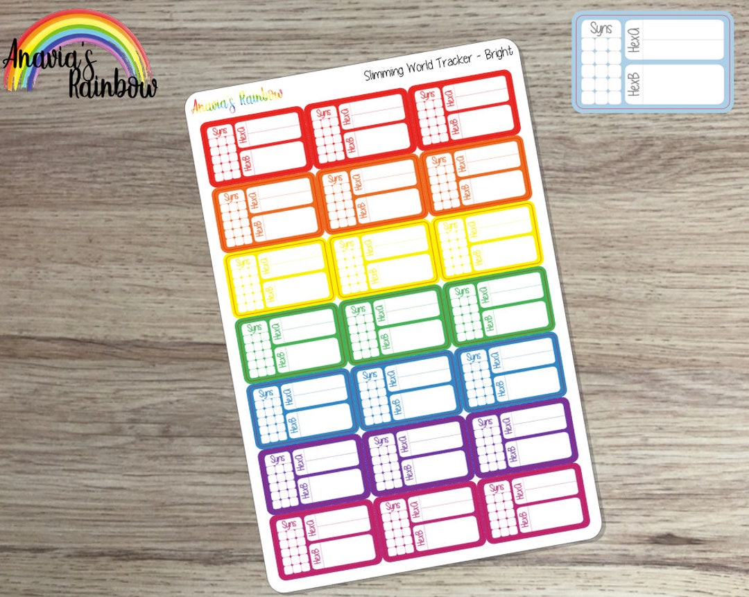 Slimming World Tracker Planner Stickers - Etsy
