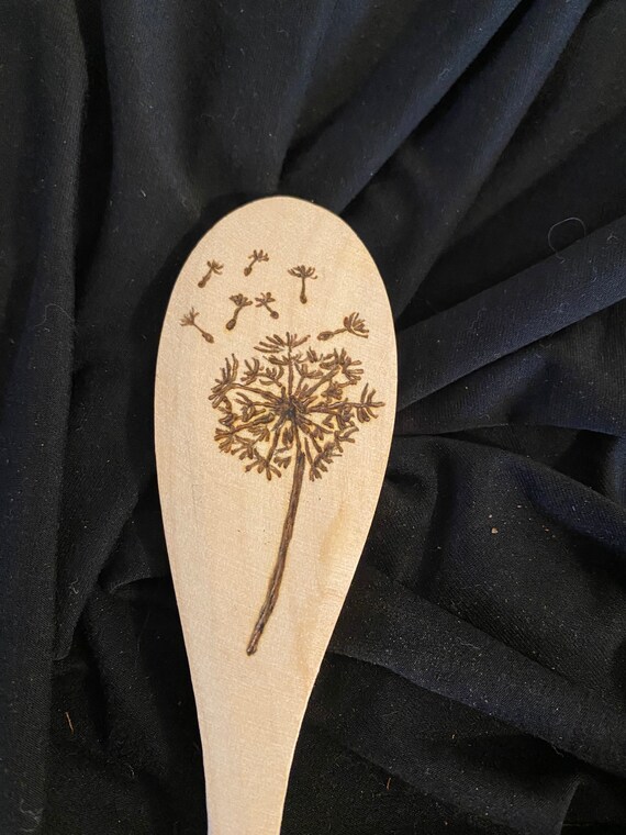 Dandelion Wooden Spoon | Etsy