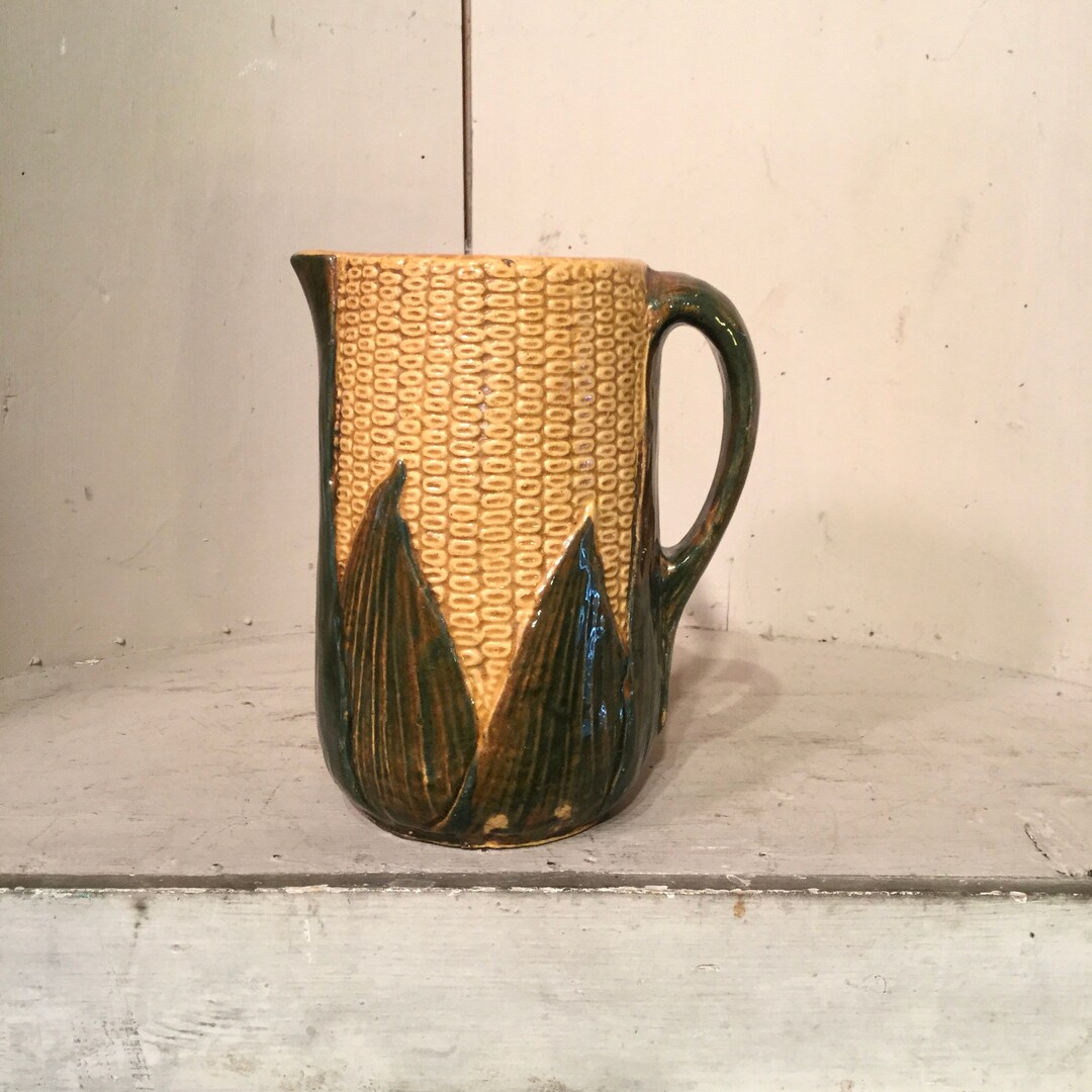 Antique Corn Pitcher, Mccoy Majolica, Ca: 1910. - Etsy