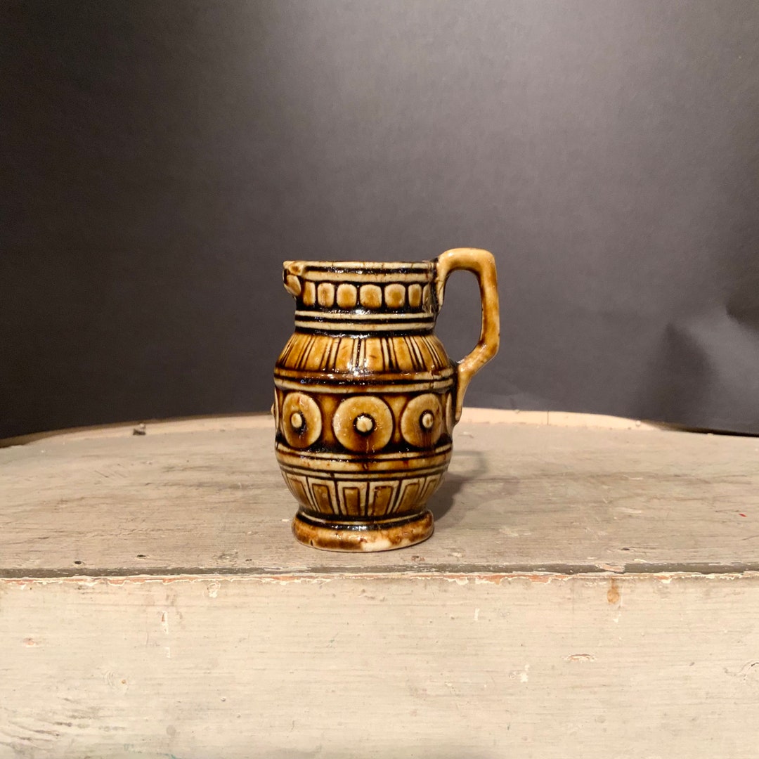 Miniature Rockingham Glaze Cat Head Pitcher, Ca: 1900. - Etsy