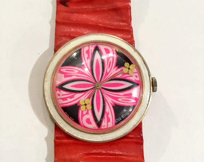 Mod "old England" Flower Power Wrist Watch, Ca: 1960s. - Etsy