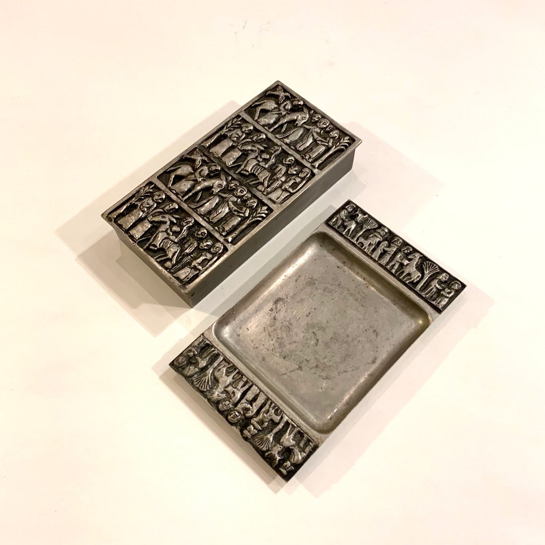 Vintage Margit Tevan Cigarette Box and Tray Ca: 1940s. - Etsy