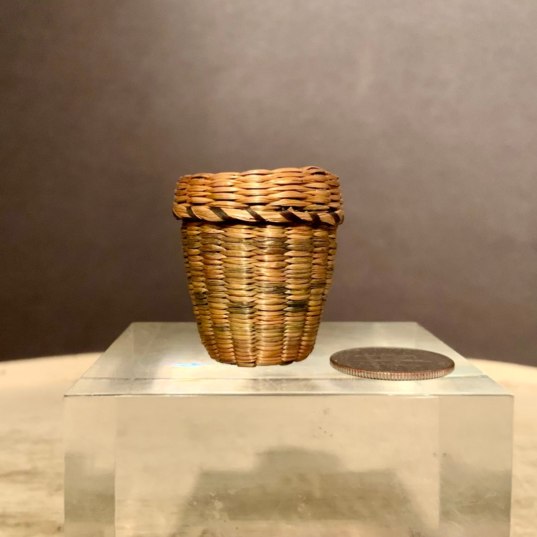 Antique Sweetgrass Thimble Holder, Native American, Ca: 1920s. - Etsy