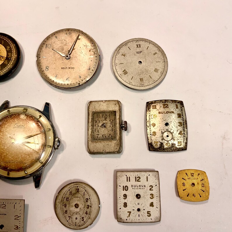 Vintage Watches and Watch Faces for Repair or DIY Projects, All 15, Ca ...