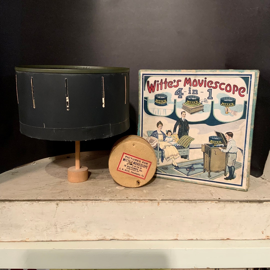 Rare Zeotrope Witte's Moviescope Phonograph Toy, With Box, Ca: 1920s ...