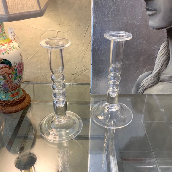 Steuben Candlesticks Colonial Candlesticks Designed by - Etsy