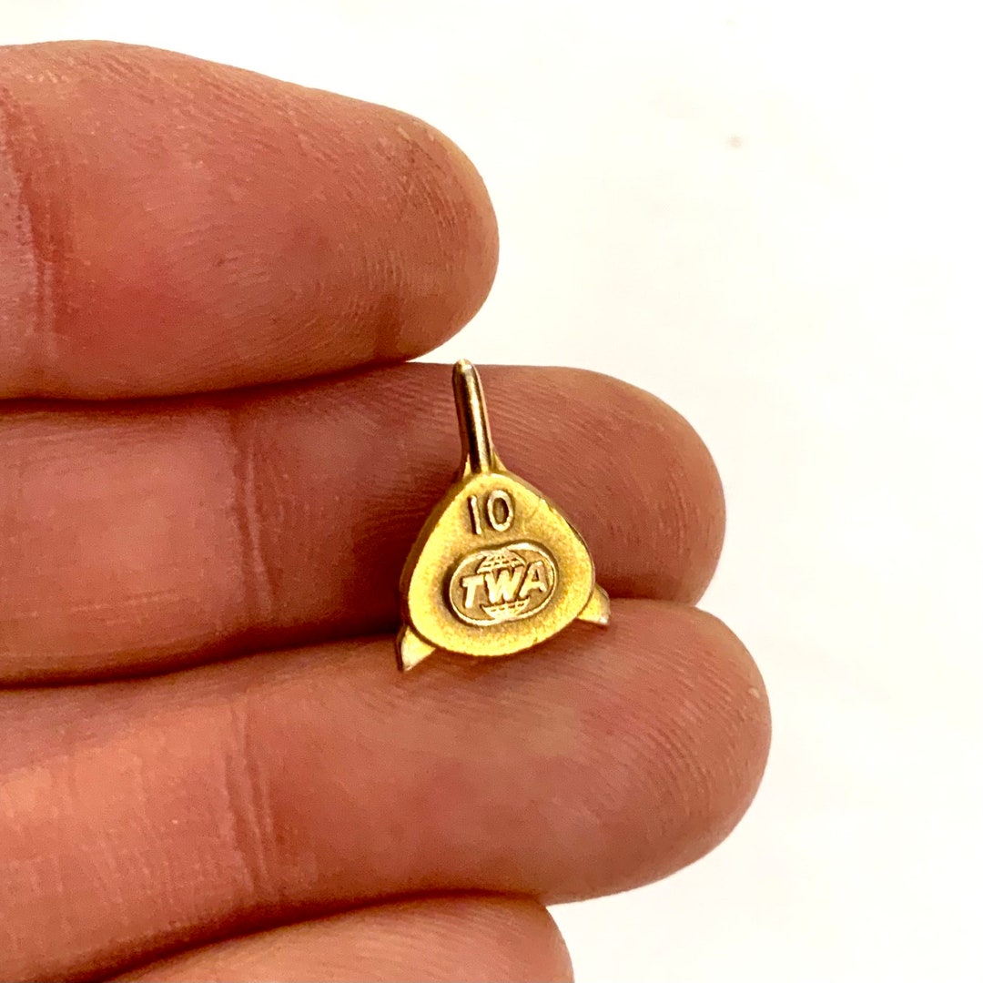 Twa Gold-filled Ten Year Employee Pin, Ca: 1960s. - Etsy